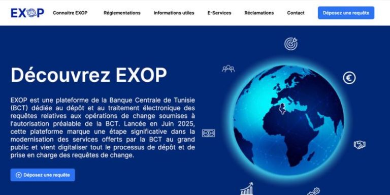 BCT : La nouvelle plateforme « EXOP » – Expert Comptable en Tunisie ...